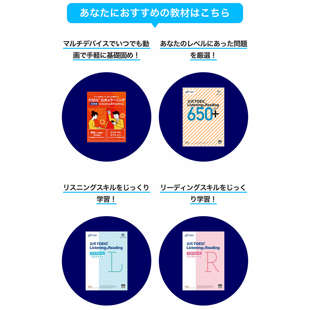 あなたにおすすめの教材｜【公式】TOEIC Program｜IIBC